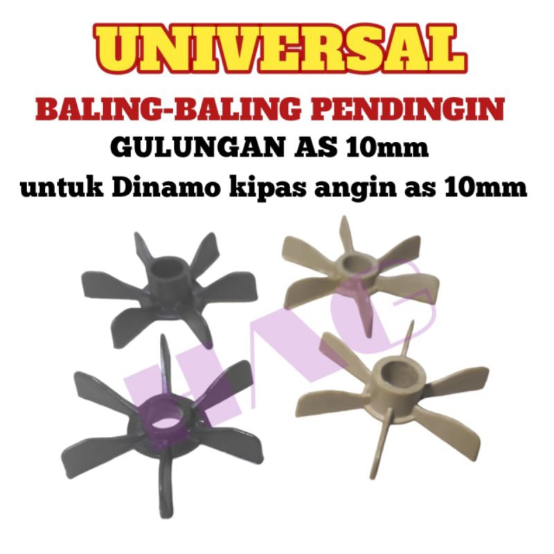 Jual Baling-baling pendingin gulungan Dinamo kipas as 10mm//Baling ...
