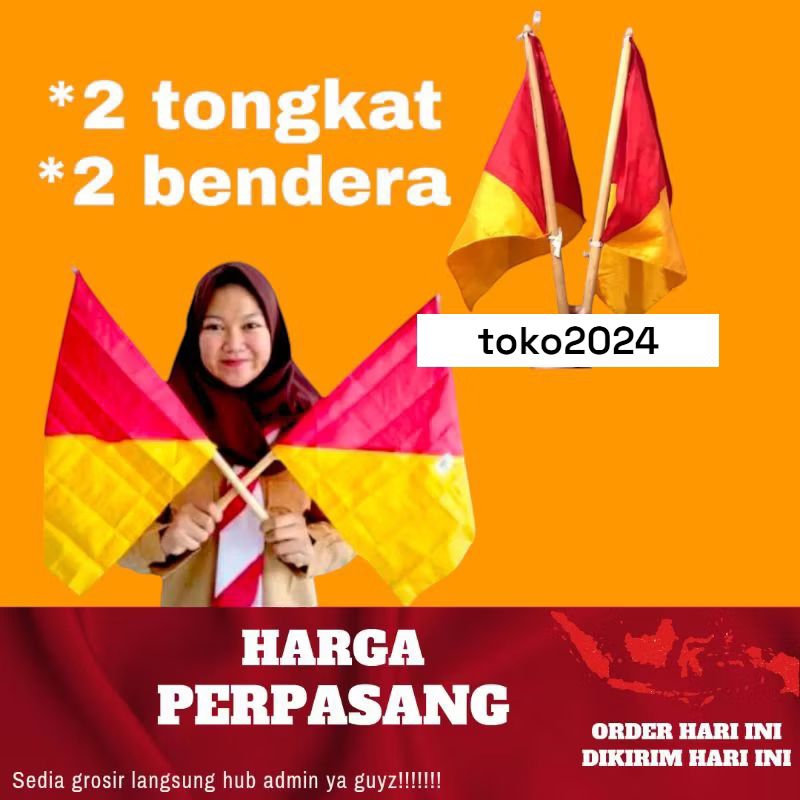 Jual SEPASANG bendera semaphore || 2 bendera semaphore + 2 stik ...