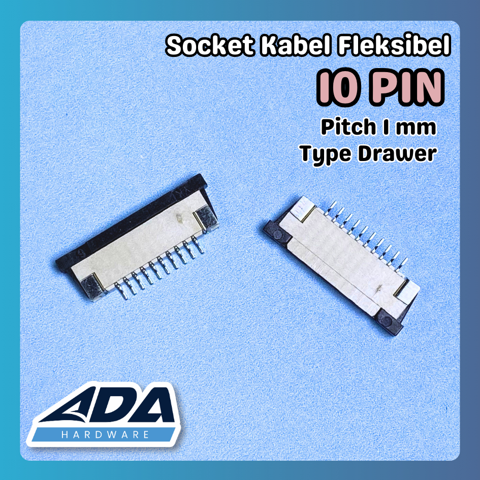 Jual Konektor Socket Kabel Flexible 10 Pin Tipe Drawer Pitch 1 MM ...