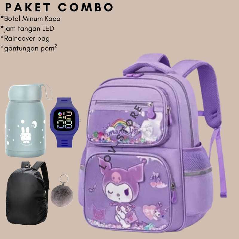Jual TAS SEKOLAH ANAK TERBARU NEW BECKPACK TERBARU KUROMI SD, SMP Ransel Tas Premium Sanrio ...