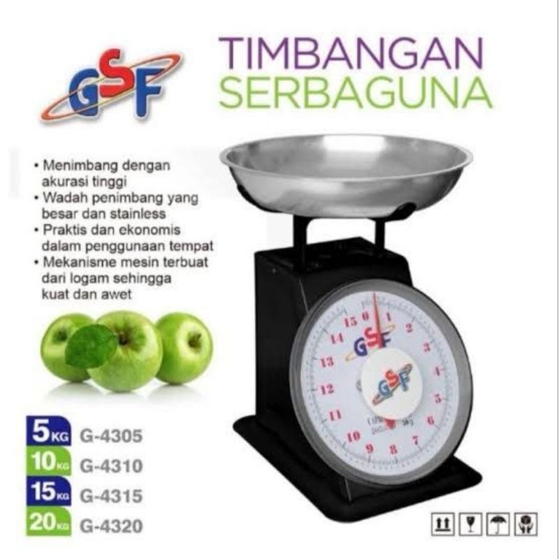 Jual timbangan buah/daging jarum analog timbangan mangkok manual ...