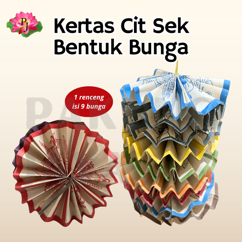Jual Kertas Cit Sek Rentengan Bentuk Bunga untuk Sembahyang Leluhur ...