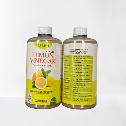 Jual Cuka Lemon Alami 500 ml - Lemon Vinegar Raw With The "Mother ...