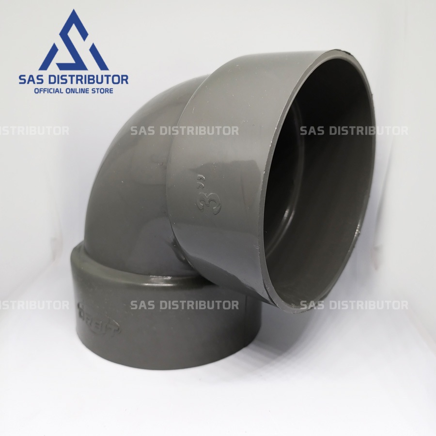 Jual Keni 3" inch D Orbit / Knee 3" in PVC / Elbow 3 inch / Letter L / Knie 3" in / Sambungan ...