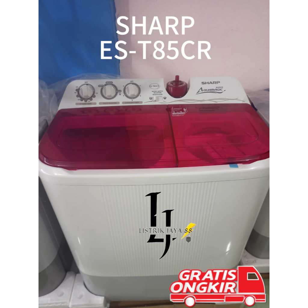 Jual Mesin Cuci Sharp 2 Pintu ES-T85CR | Kapasitas 8 Kg | Super ...