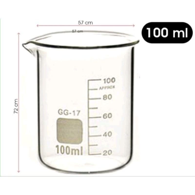 Jual Gelas Takar Lab Kimia Kaca Beaker Measuring Glass Cup | Shopee ...