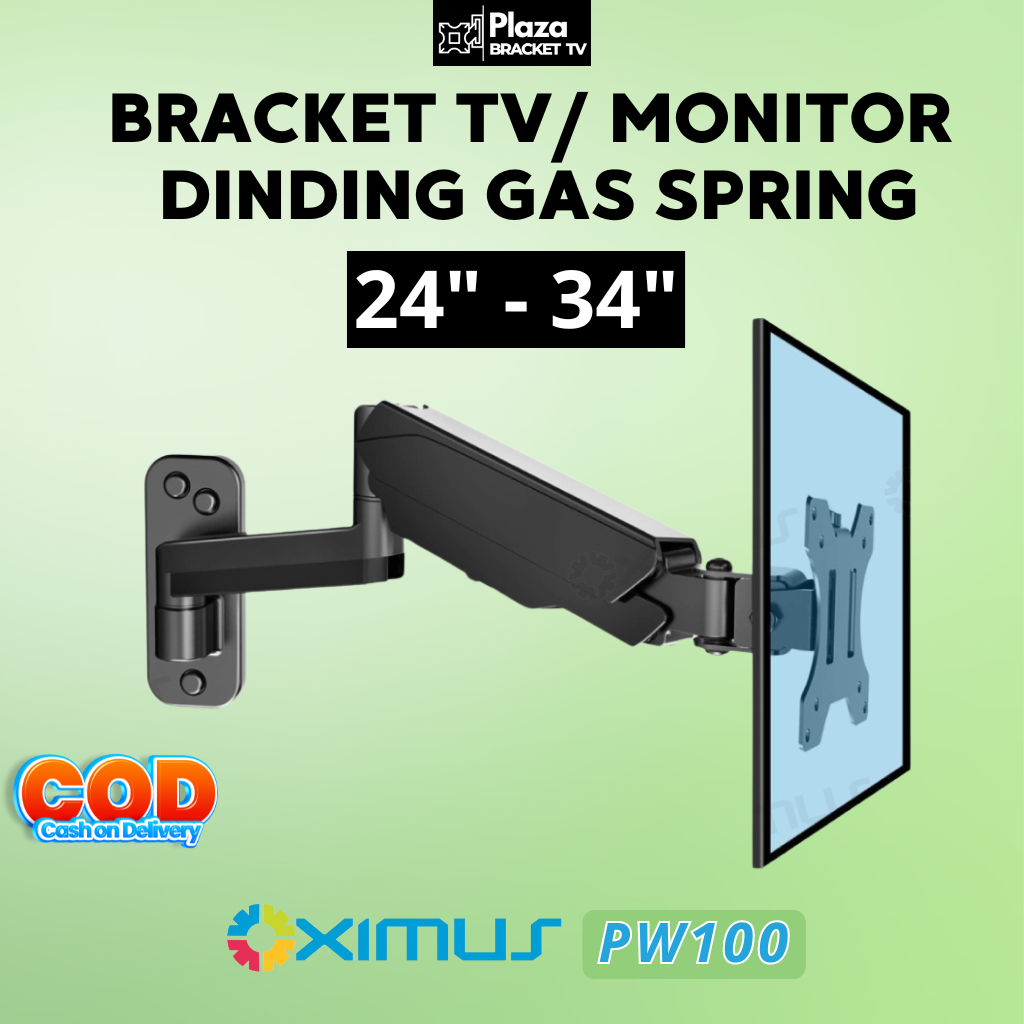 Jual Bracket TV Monitor 24-34 Inch Dinding Gas Spring OXIMUS PW100 Full ...
