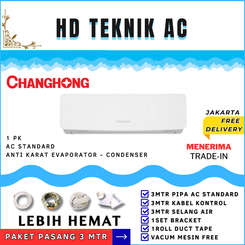 Jual AC CHANGHONG SPLIT 1 PK CSC-09NVB4 CEPAT DINGIN MURAH BANGET (GRATIS ANTAR+PASANG) | Shopee ...