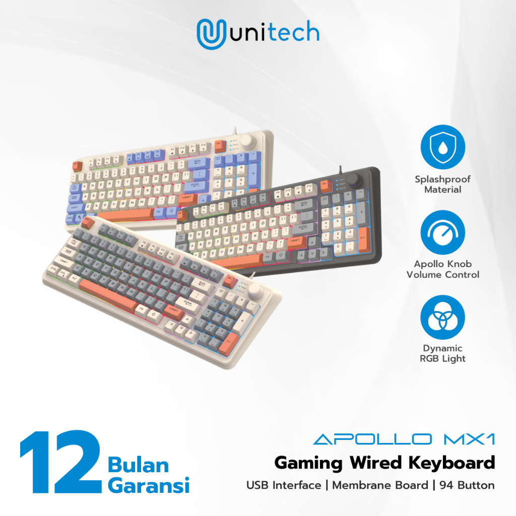 Jual Keyboard Gaming Wired Plus RGB Lighting Membrane Gaming Keyboard ...
