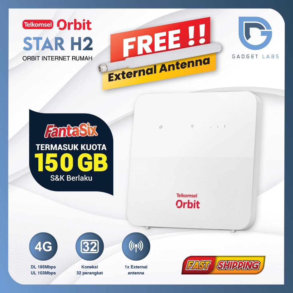 Jual Modem Telkomsel Orbit Star H2 B320 - Bonus Kouta 150GB | Shopee ...