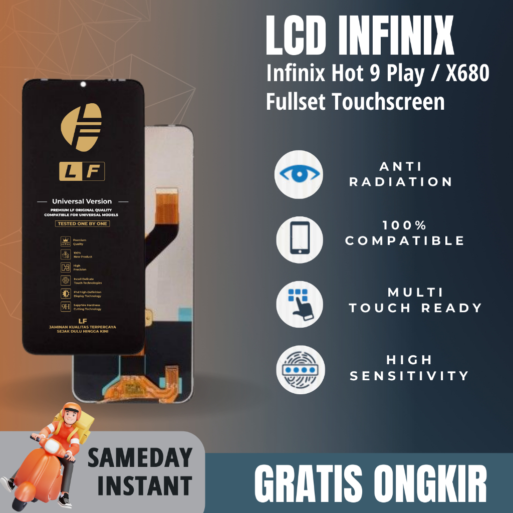 Jual LF - (GARANSI LEM) LCD Infinix Hot 9 Play X680 Big Glass Fullset ...