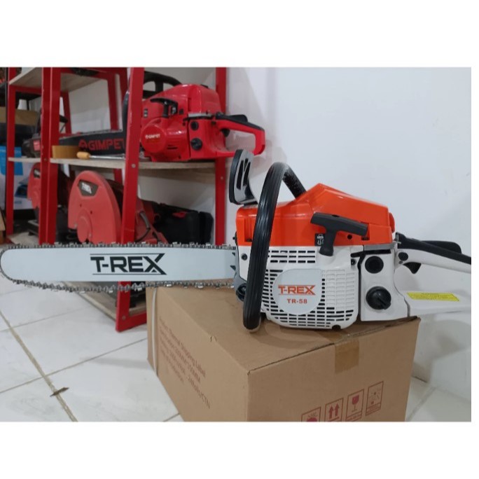 Jual Mesin Potong Kayu 58CC Mesin sinso senso Chainsaw bar baja 2Tak ...