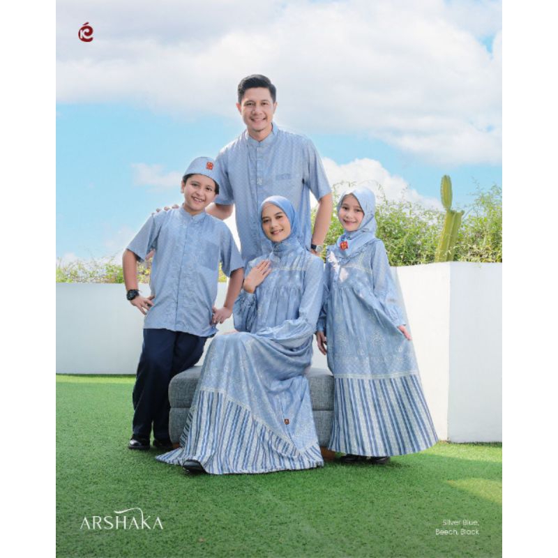 Jual SARIMBIT KELUARGA BIRU KEKE 2025 ARSHAKA SERIES SILVER BLUE ...