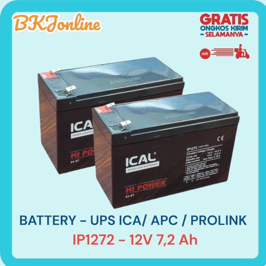 Jual BATTERY UPS AKI KERING ICAL 12V 7,2AH ICA APC PROLINK INFORCE ...