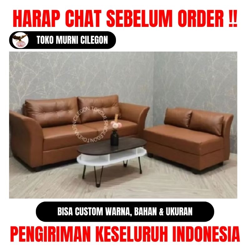 Jual Sofa L Deborah Oscar Brown - Tanpa Meja (free ongkir cilegon ...
