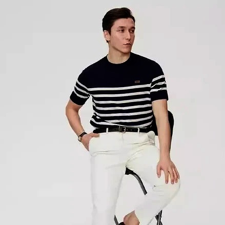 Jual RHcollections baju rajut pria lengan pendek kerah bulat crewneck ...