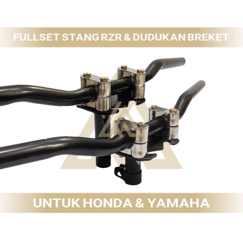 Jual Paket Stang Rzr Plus Dudukan Stang Racing Road Race Universal ...