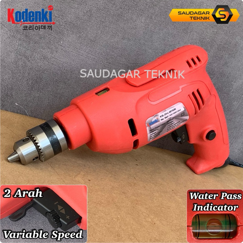Jual Mesin Bor Besi Kayu 10 mm Kodenki Mesin Bor Tangan Listrik 2 Arah ...