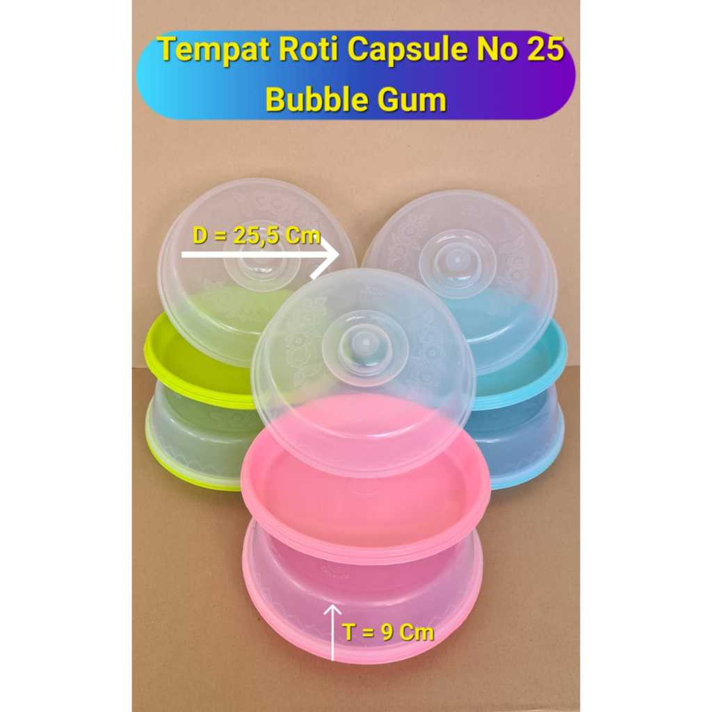Jual Mitra Loka Kapsul Kue Bulat / Tempat Roti Transparan / Tempat ...