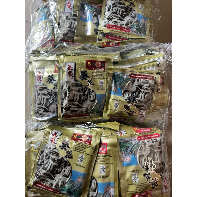 Jual KWACI KUACI BISON BUNGA MATAHARI 1PACK 20sacet | Shopee Indonesia