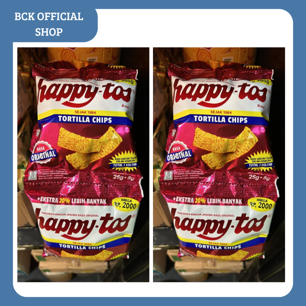 Jual Happy Tos Tortila Merah renteng 10*25gr ( RENCENG) | Shopee Indonesia