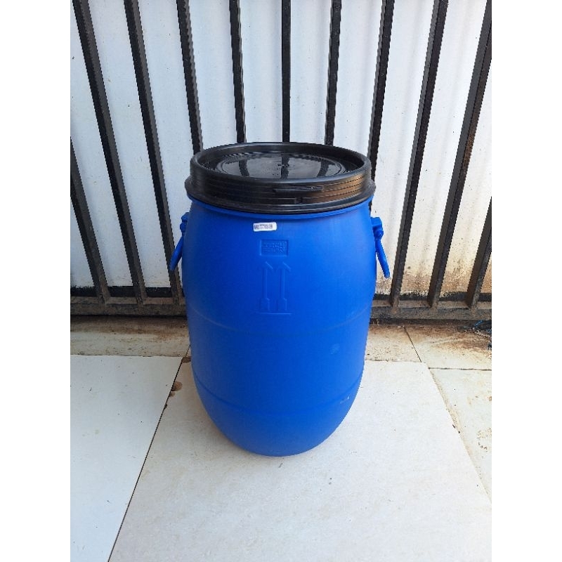 Jual Tong Drum Plastik 30 Liter Warna Biru untuk Penampungan Air dan ...