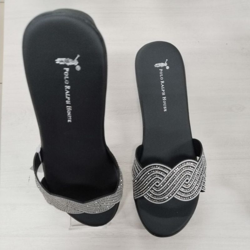 Jual POLO RALPH HOUSE RM 209 HITAM SANDAL WEDGES WANITA | Shopee Indonesia
