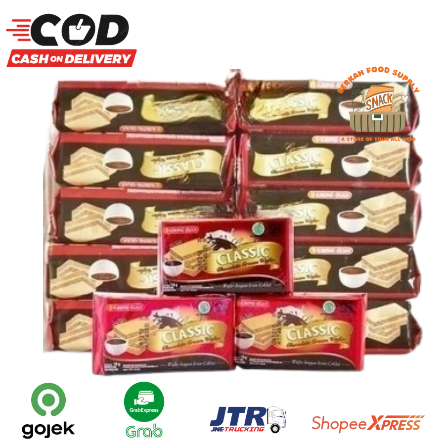 Jual [ BERKAH ] Khong Guan Grand Classic Chocolate Cream Wafer Renceng ...
