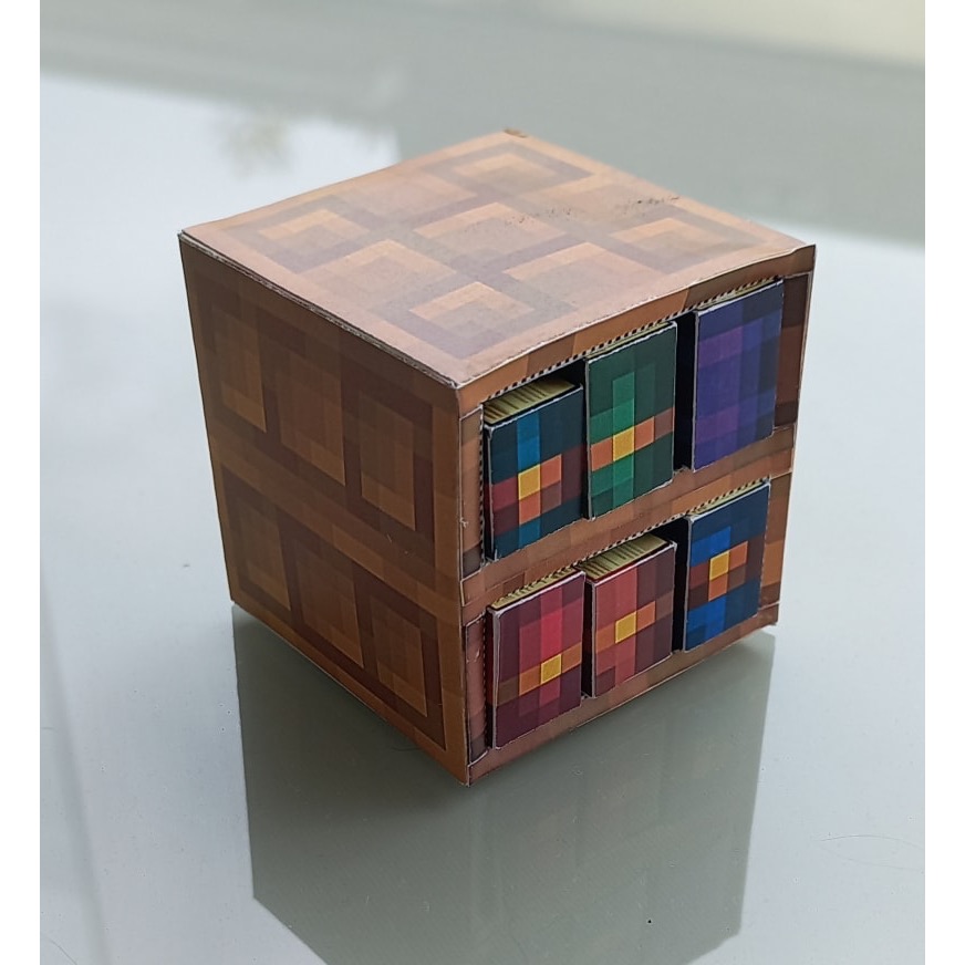 Jual Papercraft Minecraft Block Rak Buku (bentuk jadi seperti di foto ...