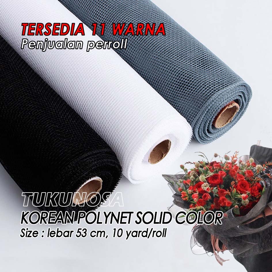 Jual [PERROLL] KOREAN POLYNET - FLOWER WRAPPING MESH KERTAS BUKET ...