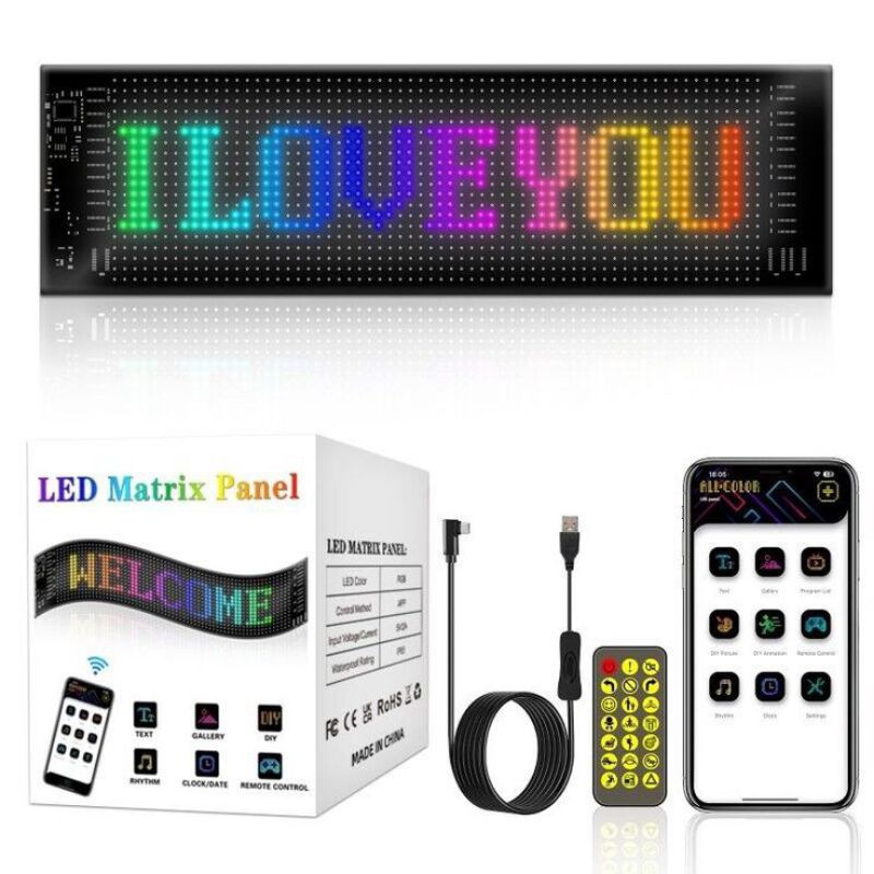 Jual Running Text Besar LED Matrix Fleksibel Panel Led RGB Lampu LED ...