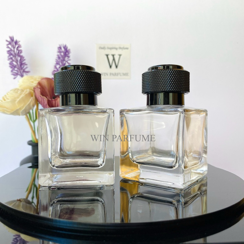 Jual Botol Parfum Mewah 50ml Square Semi Press Tutup Hitam Premium ...