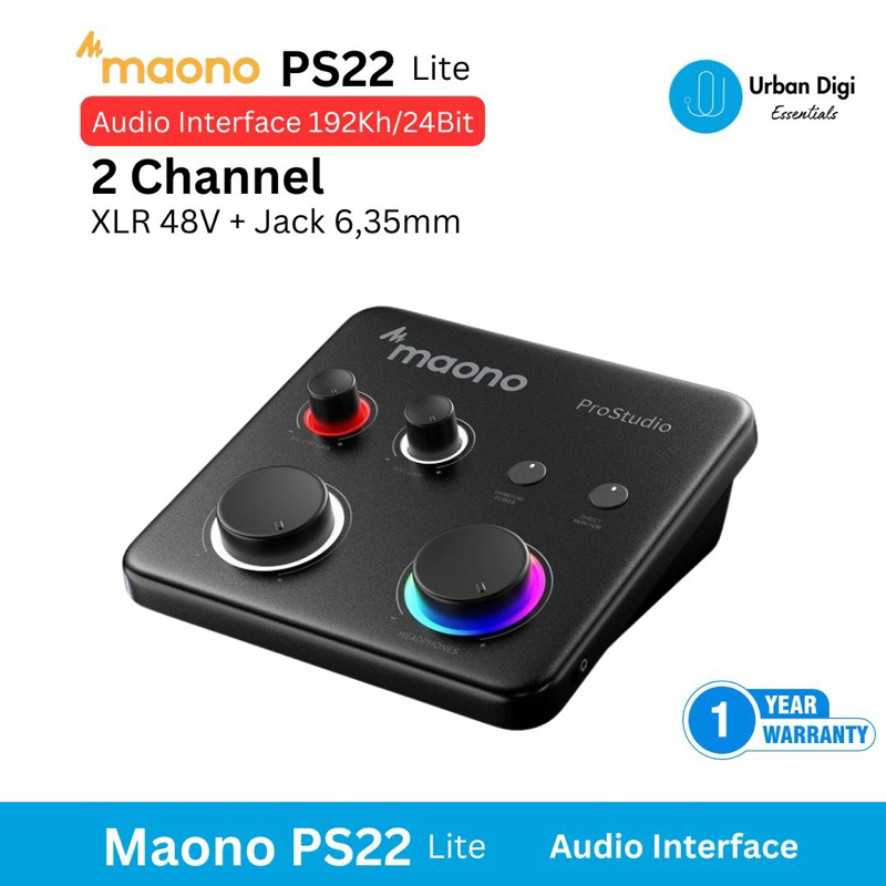 Jual Maono PS22 Lite - USB Audio Interface 2 Channel 192Khz/24 Bit | Shopee Indonesia
