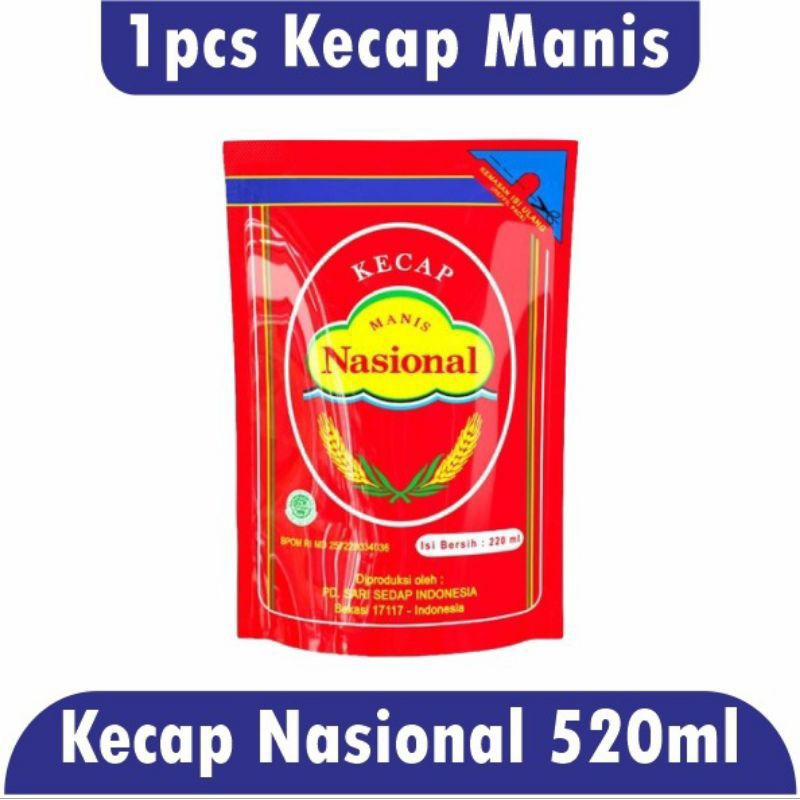 Jual KECAP MANIS NASIONAL KEMASAN 520ML | Shopee Indonesia