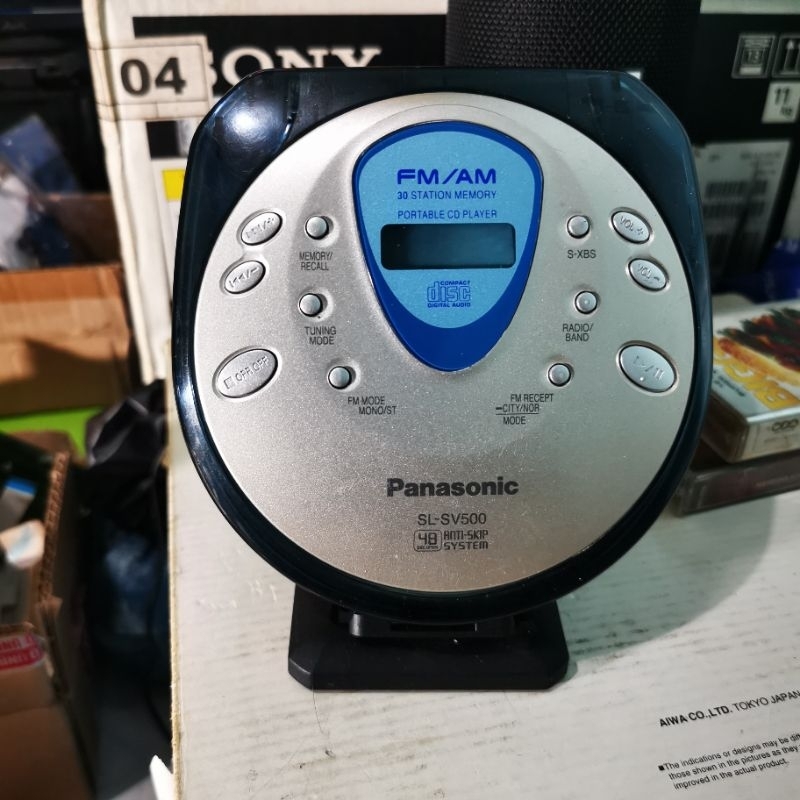 Jual Discman Panasonic SL-SV500 Portable CD Player & Stereo FM/AM Tuner ...