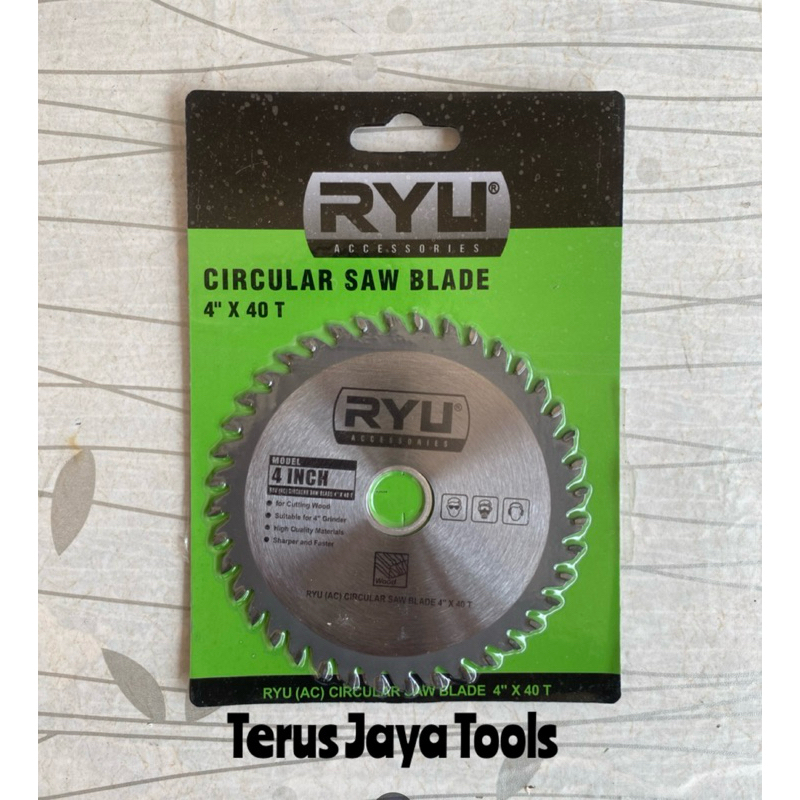 Jual Ryu Circular Saw Blade 4 x 40T Mata Pisau Potong Kayu | Shopee ...