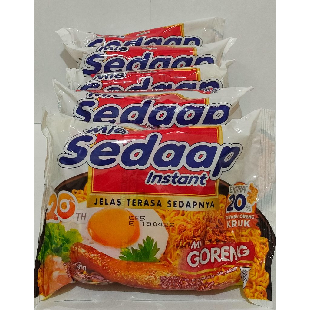Jual Sedaap Mie Instan GORENG 90 gr [5 pcs] | Shopee Indonesia