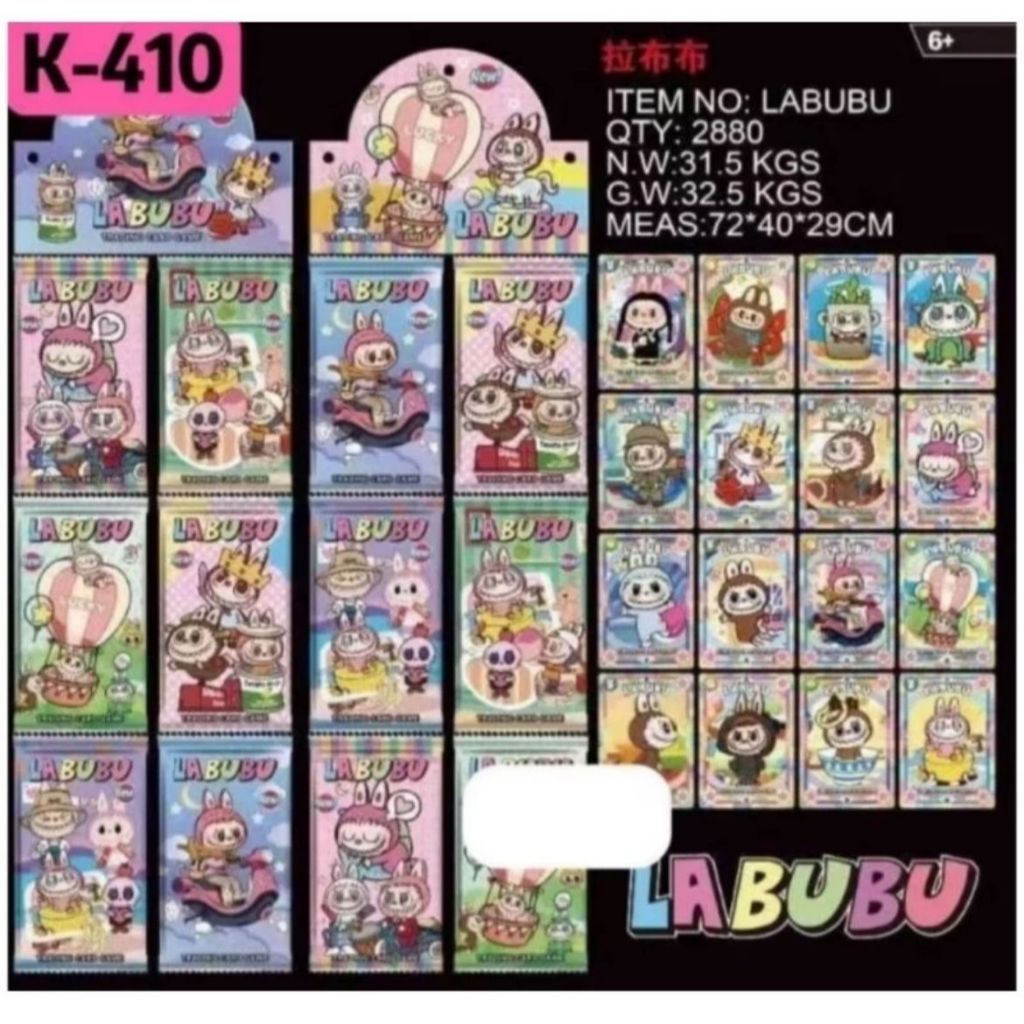Jual Kartu Foil Labubu Mainan Anak Trading Voil Card Karakter La Bubu ...
