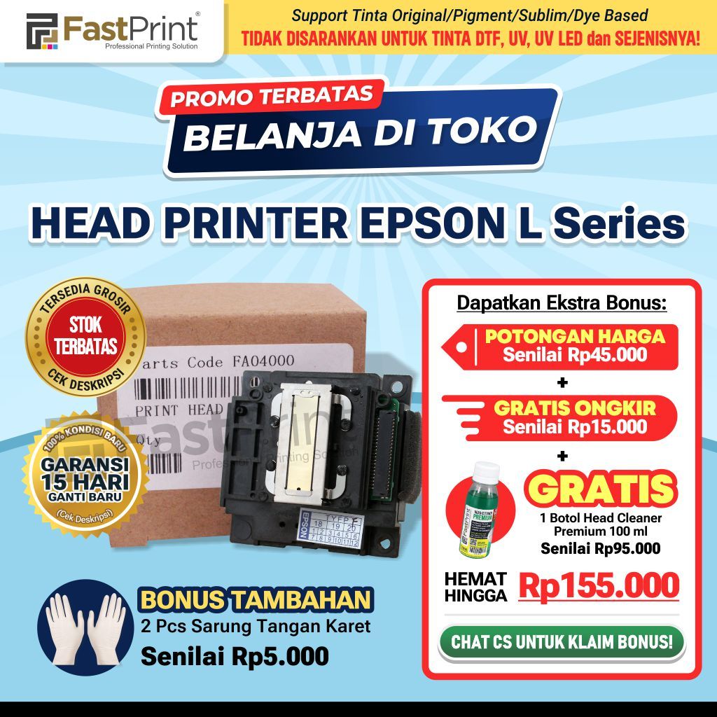 Jual Head Print Epson Printer L110 L120 L130 l210 L220 L300 L310 L350 ...