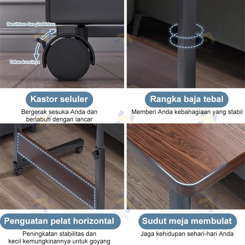 Jual IH Meja Laptop Lipat Adjustable dengan Roda Meja Laptop Roda Meja ...