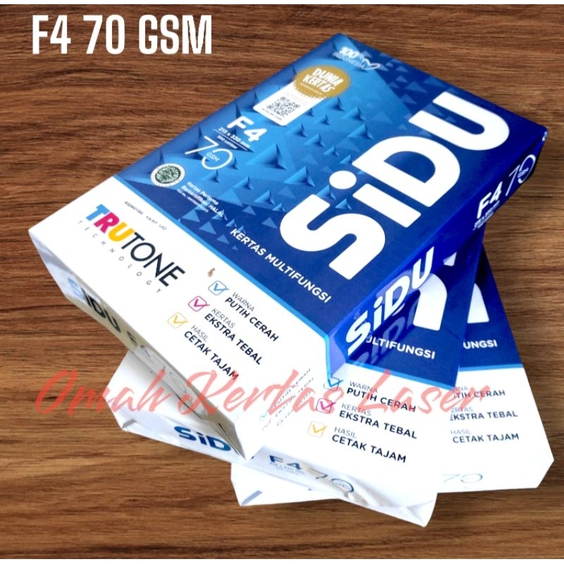 Jual Kertas HVS SIDU F4 70 GSM 1 RIM | Shopee Indonesia