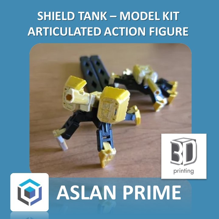 Jual SHIELD TANK MODEL KIT POSEABLE JOINTED ACTION FIGURE 3D Print ...