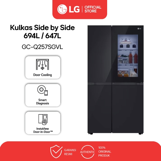 Jual LG Kulkas Side By Side 694L Gross / 647L Nett Pintu UltraSleek dan Smart Inverter ...