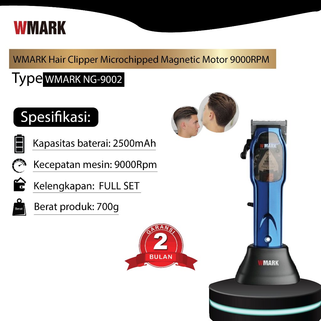 Jual WMARK NG-9002 Alat Cukur Rambut Professional Hair Clipper Microchipped Magnetic Motor ...