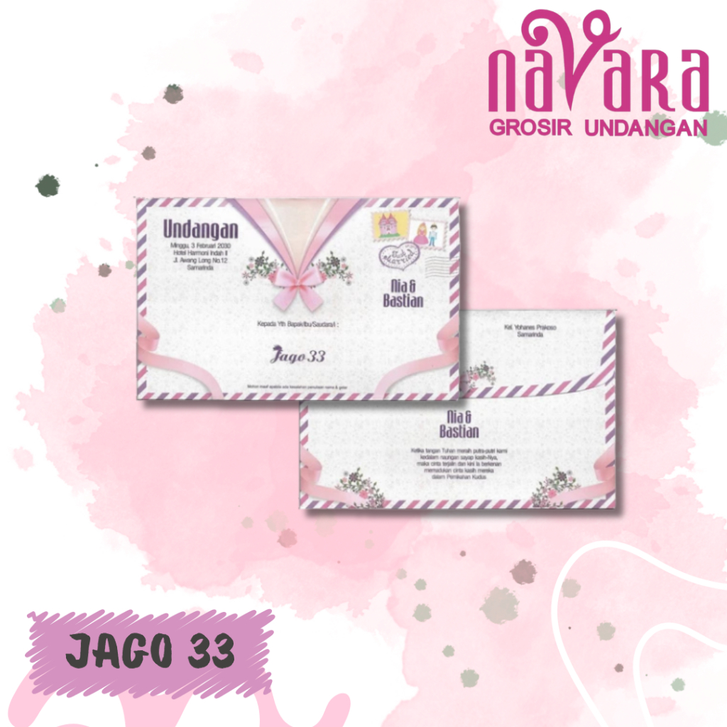 Jual Blangko undangan atau kertas undangan pernikahan merek JAGO 33 ...