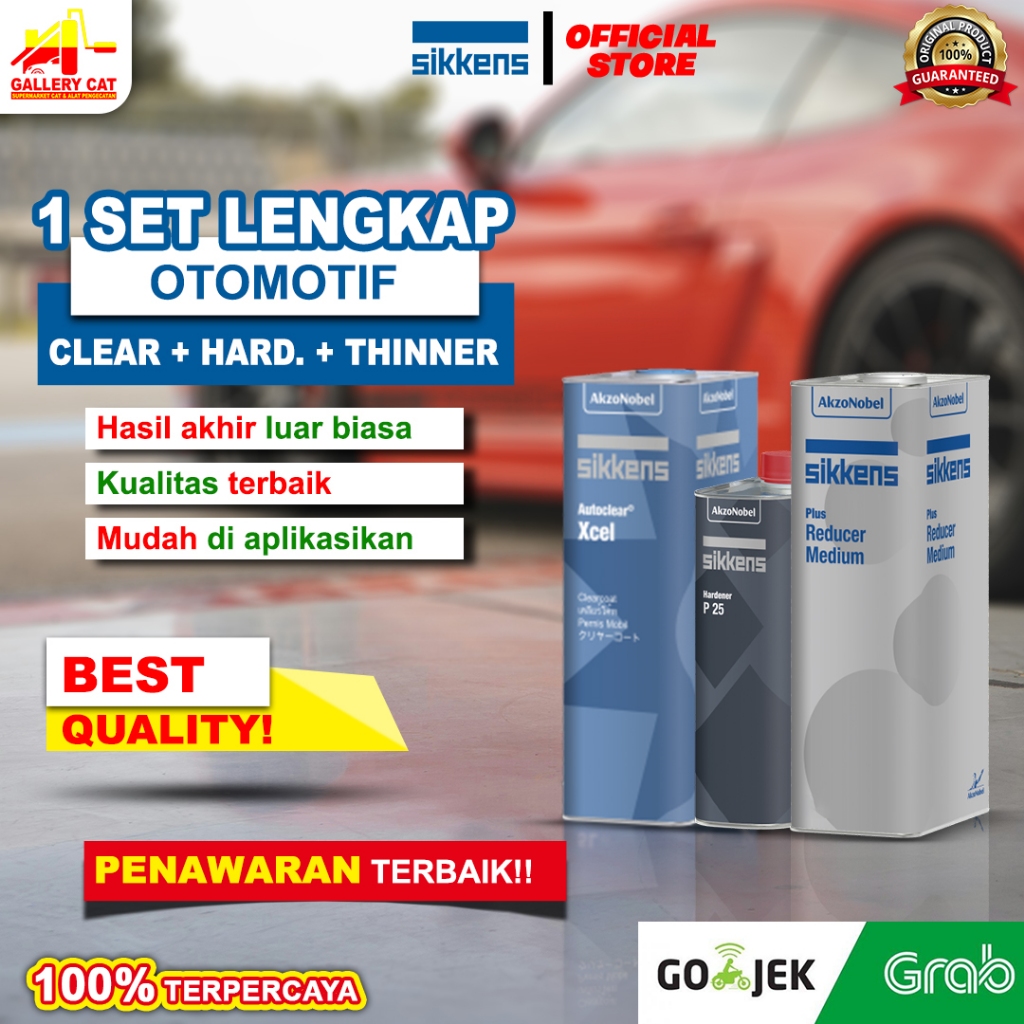 Jual PERNIS SIKKENS AUTOCLEAR XCEL 2:1 1 SET LENGKAP (CLEAR XCEL 1L ...