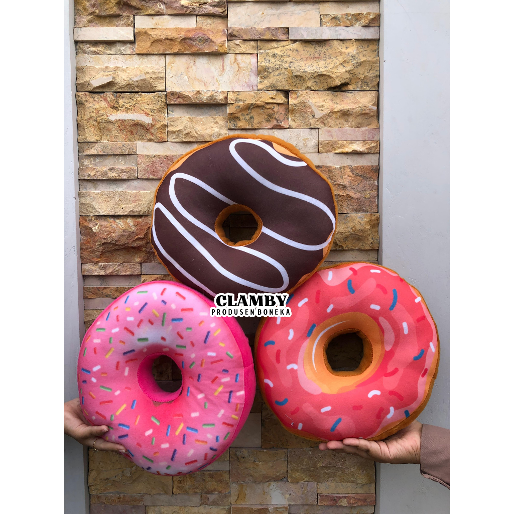 Jual Bantal Donat Alas Duduk 30cm | Bantal Print Donat Bulat | Shopee ...