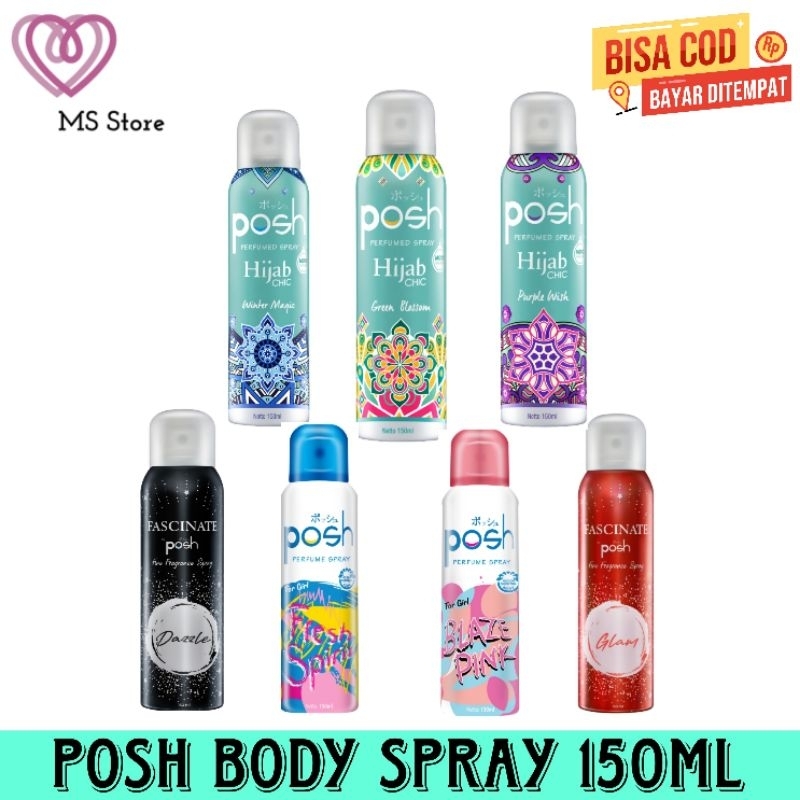 Jual Posh Body Spray Parfum 150ml | Shopee Indonesia
