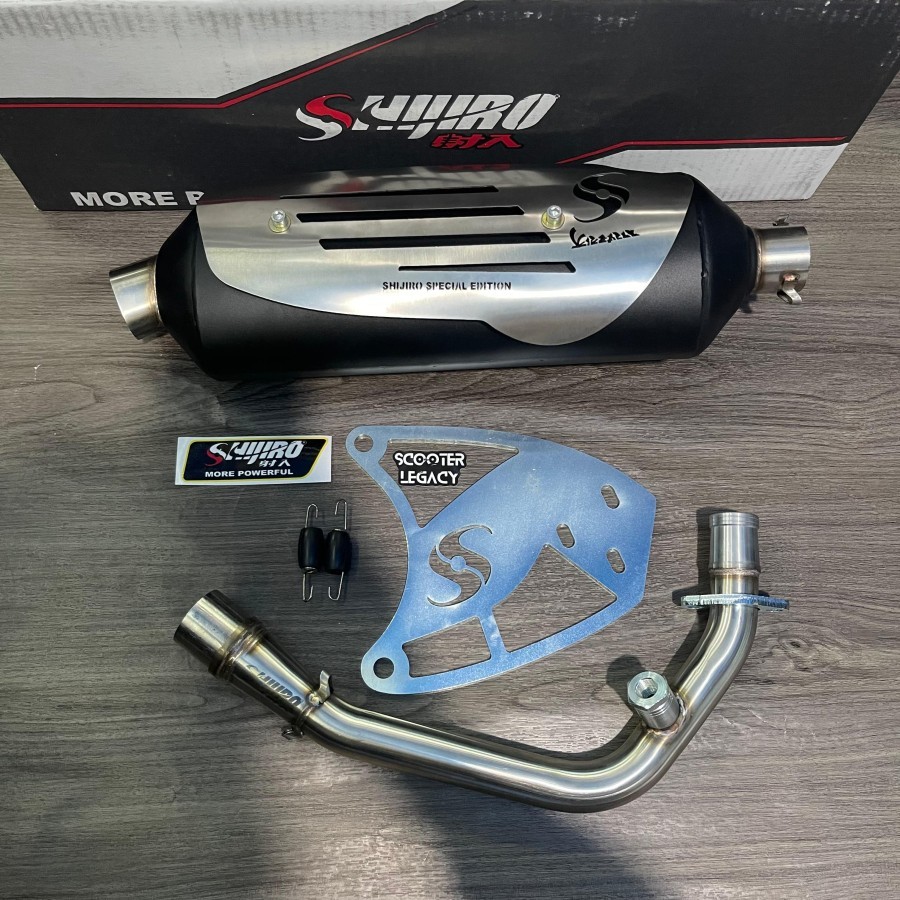Jual Knalpot Exhaust Standar Racing SE Silver SHIJIRO Vespa Sprint ...