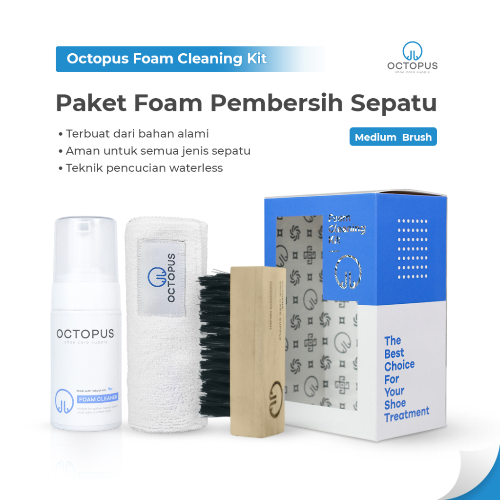 Jual Octopus shoes cleaner - Paket Foam Cleaner Cleaning Kit Pembersih ...